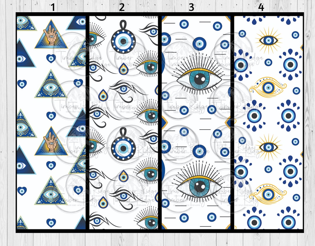 Evil Eye Pen Wraps Clear Cast Pen Wraps White Cast Pen Wraps Epoxy Pen ...