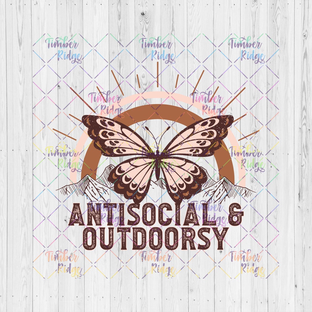 Clear Cast Decal , Antisocial and Outdoorsy Decal , Tumbler Decal - Etsy