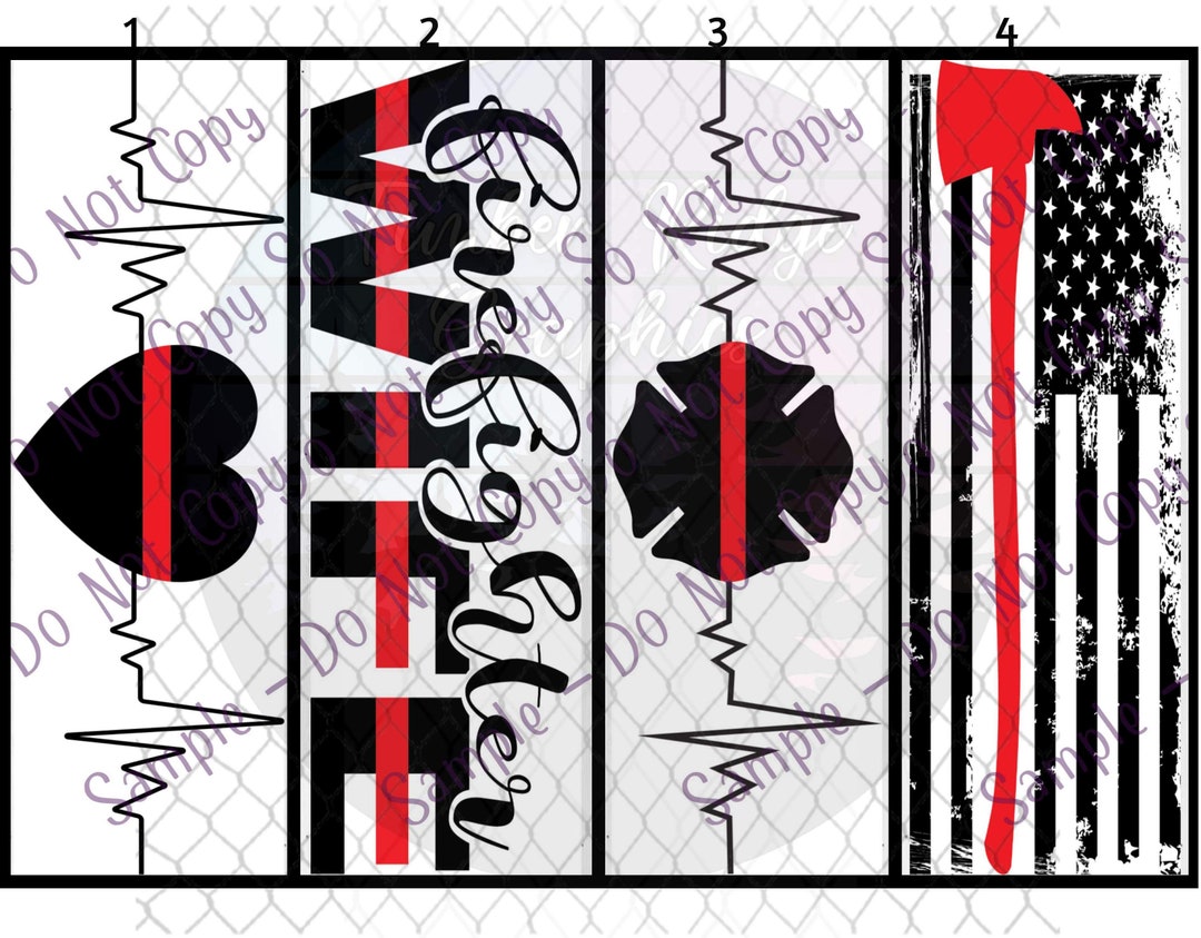 Firefighter Pen Wraps Clear Cast Pen Wraps Thin Red Line Pen Wrap ...