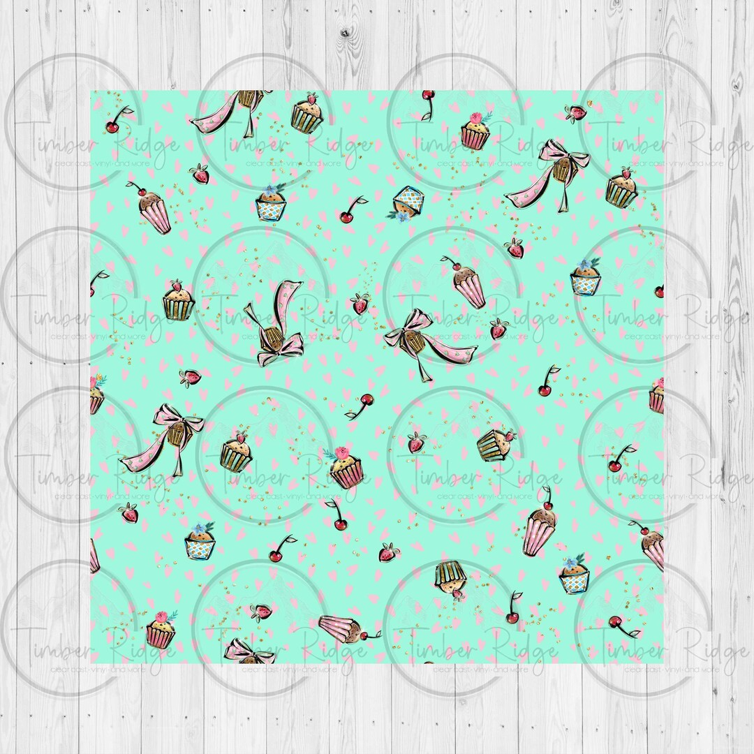 Baking Vinyl , Baking Pattern Vinyl , Bakery Printed Vinyl , Pretty ...