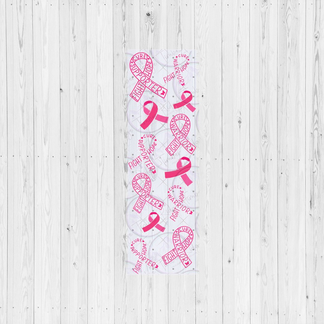 UV DTF Breast Cancer Awareness Pen Wraps - Breast Cancer Pen Wrap ...