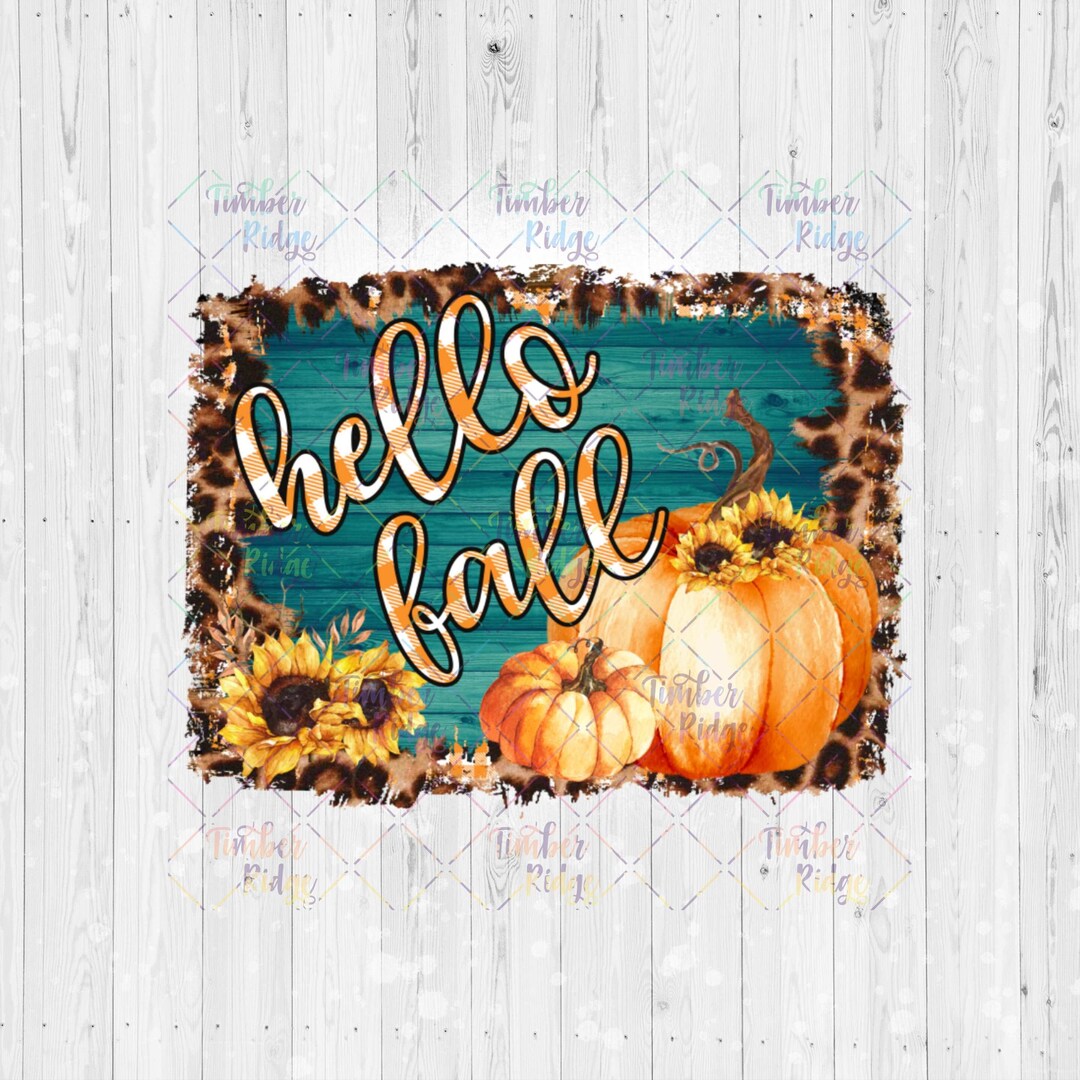 UV DTF Decal Hello Fall Tumbler Decal UV Decal - Etsy