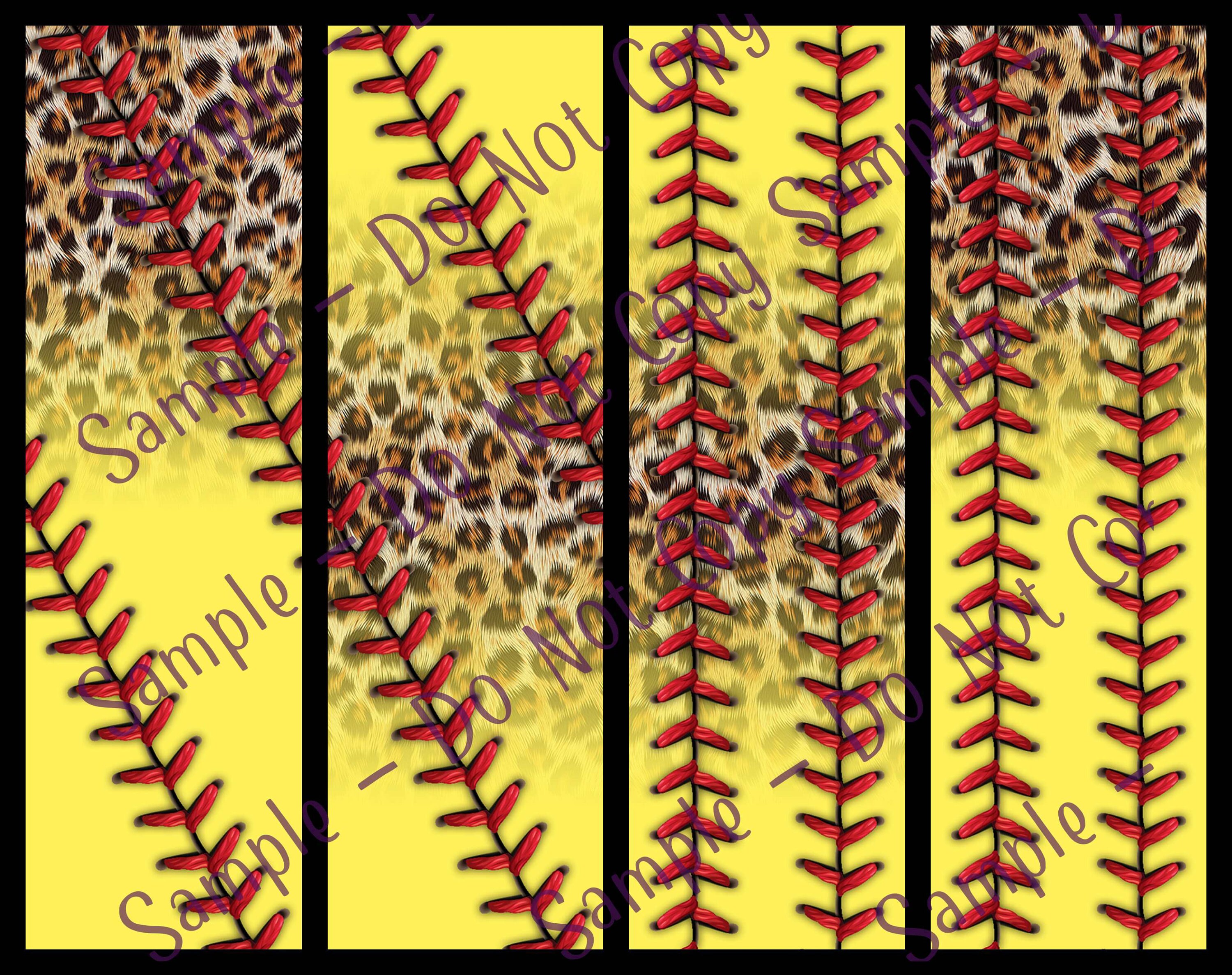 Softball Cheetah Leopard Clear Cast Pen Wraps | Epoxy Pen Wrap ...