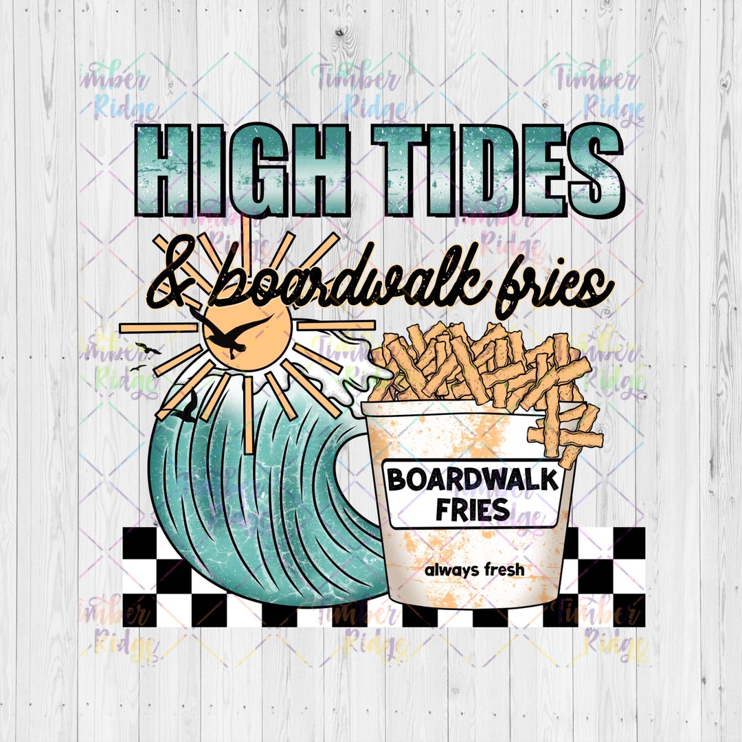 UV DTF Decal | High Tides Boardwalk Fries - Etsy