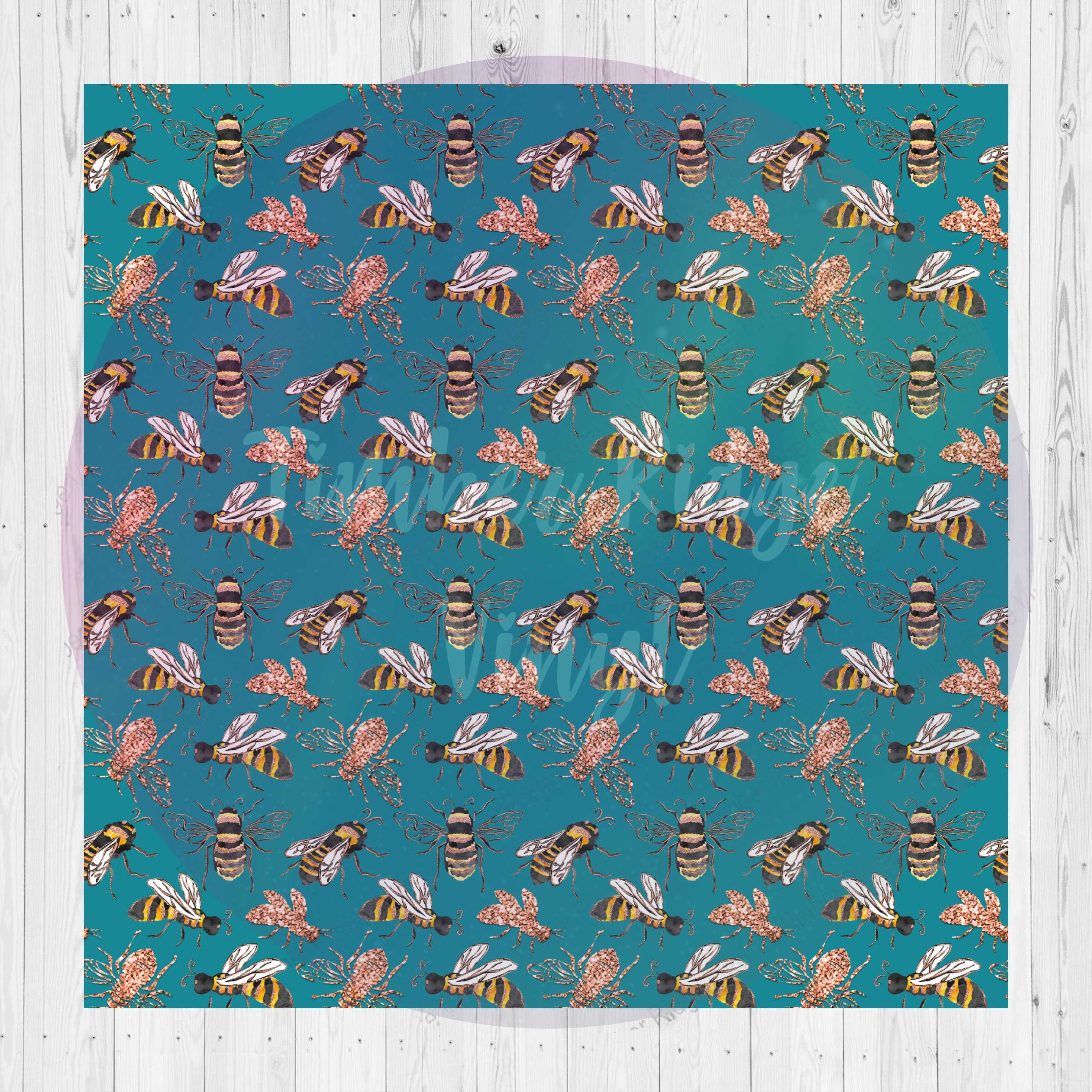 Printed Vinyl Bee Print Vinyl Clear Cast Sheet Bee - Etsy