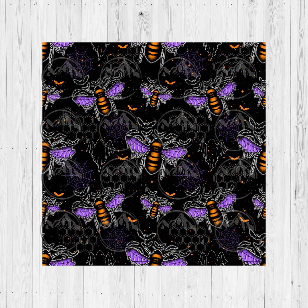 Spooky Bee Vinyl Pattern Clear Cast Sheets Printed Vinyl - Etsy
