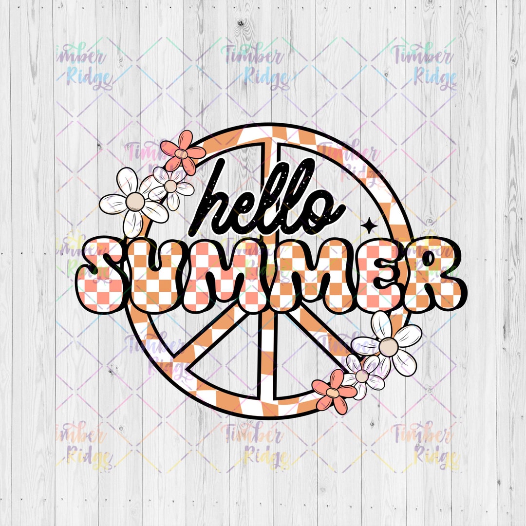 UV DTF Decal | Hello Summer Decal | Summer Sticker - Etsy