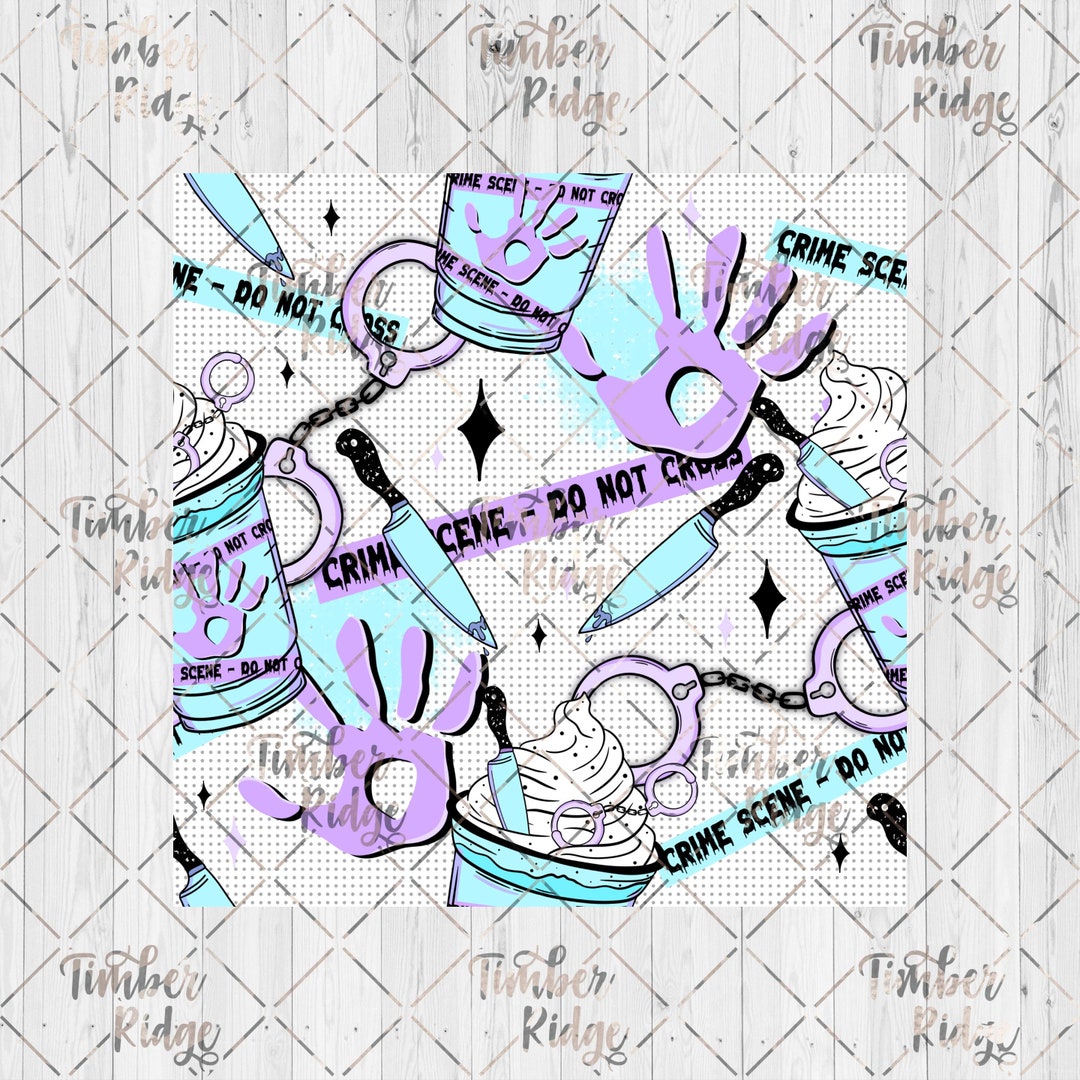 True Crime Vinyl , Crime Scene Pattern Vinyl , Blue Purple Printed ...