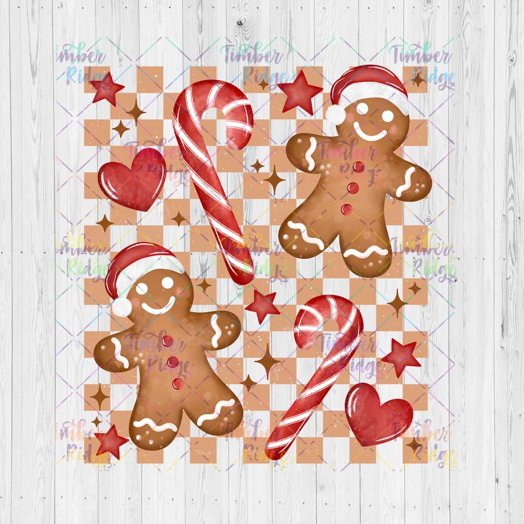 Gingerbread Decal , Clear Cast Decals , Christmas Tumbler Decal ...