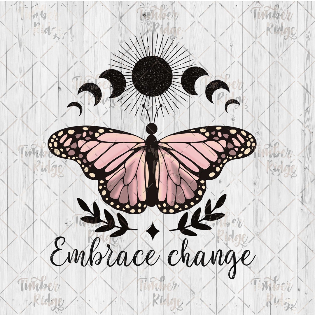 Clear Cast Decal , Embrace Change Tumbler Decal , White Cast Decal - Etsy