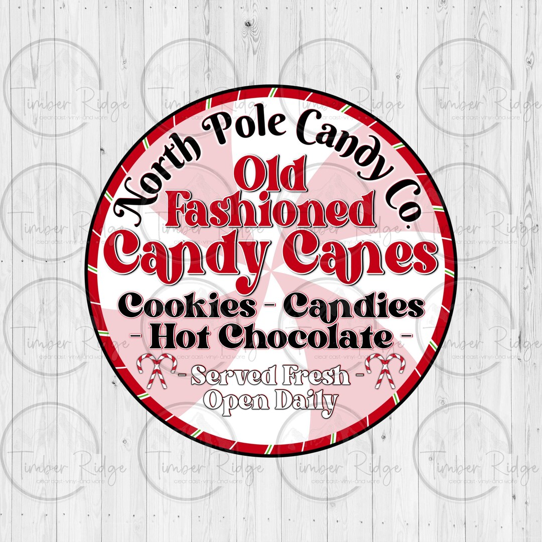 Old Fashioned Candy Canes , Clear Cast Decals , Christmas Tumbler Decal ...