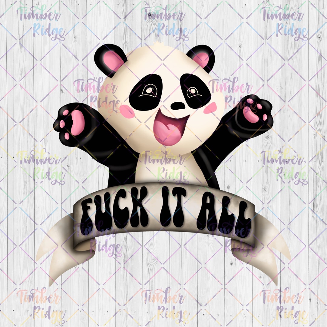 Eff It All Panda Clear Cast Decal Tumbler Decal - Etsy