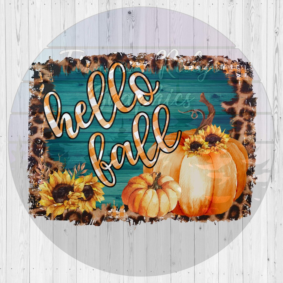 Hello Fall Tumbler Decal , Hello Fall Sticker Decal , Clear Cast Decal ...