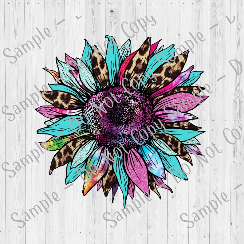 Clear Cast Decal Tie Dye Colorful Sunflower Tumbler Decal - Etsy