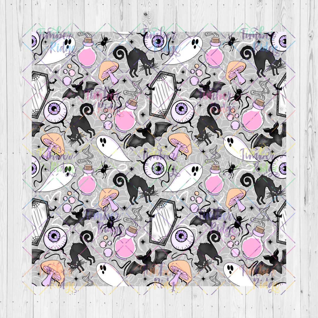 Printed Vinyl , V62 Pastel Pretty Spooky Vinyl , Spooky Print Pattern ...