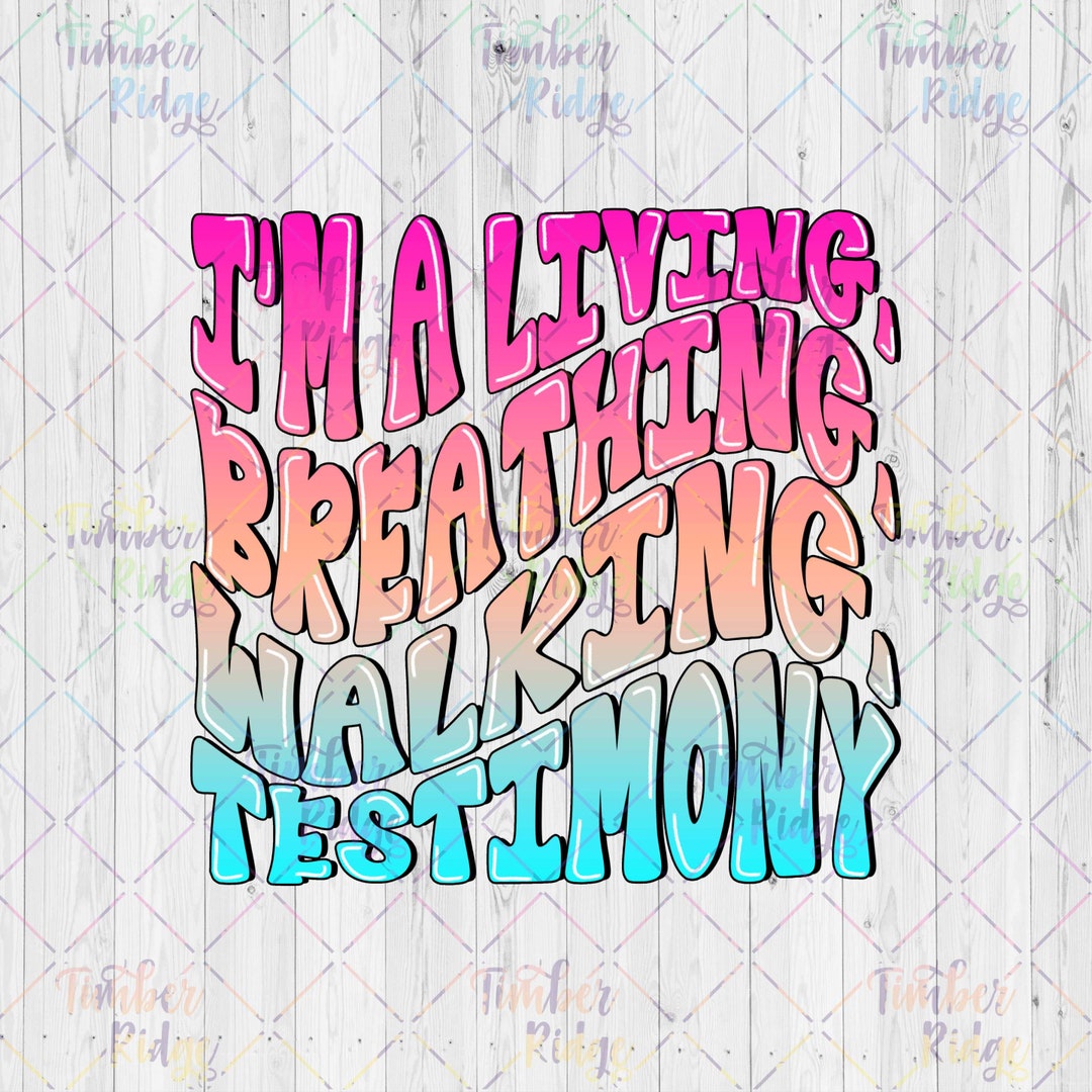 Living Breathing Walking Testimony Decal , Christian Decal , Clear Cast ...
