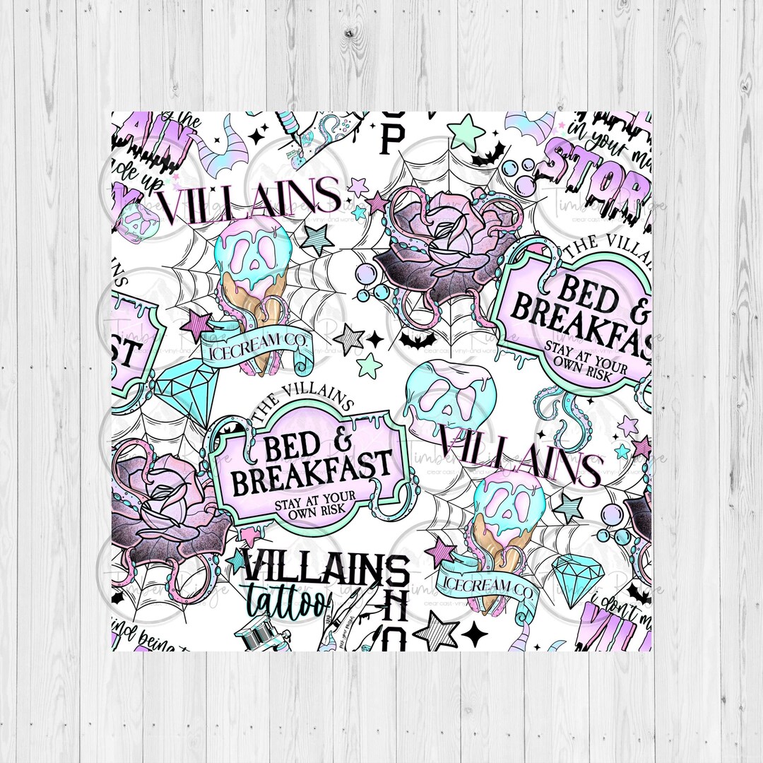 Villian Tattoo Shop Vinyl , Pretty Tattoo Vinyl , Clear Cast Sheets ...