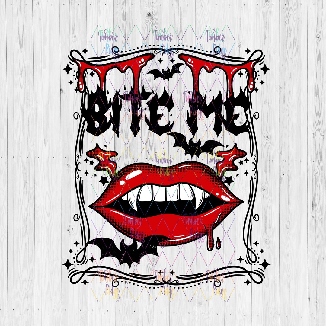 UV DTF Bite Me Decal | Tumbler Decal | Snarky Decal - Etsy