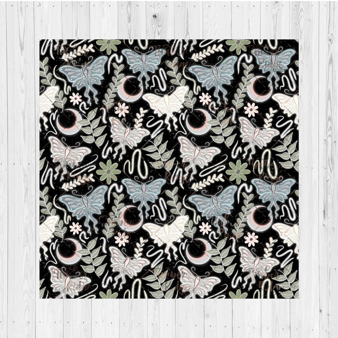 Pastel Moth Vinyl Printed Vinyl Seamless Vinyl Clear - Etsy