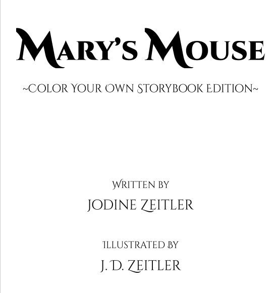 Digital Download of MARY'S MOUSE - Color Your Own Storybook Edition ...