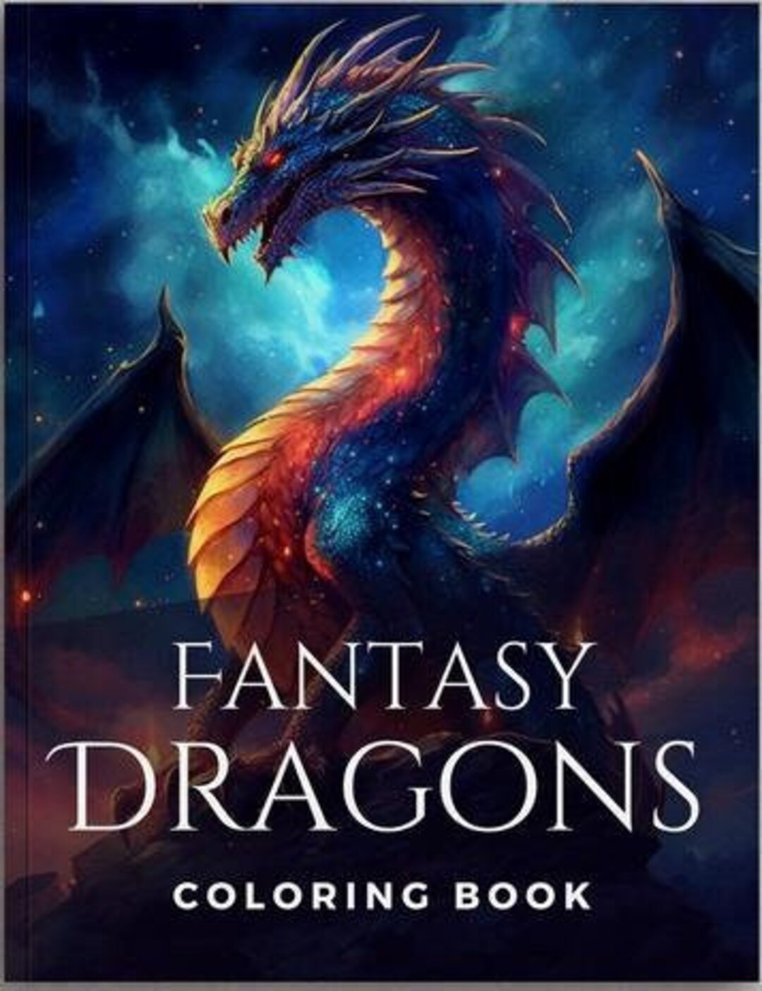 Fantasy Dragons Coloring Book (digital Download) - Etsy