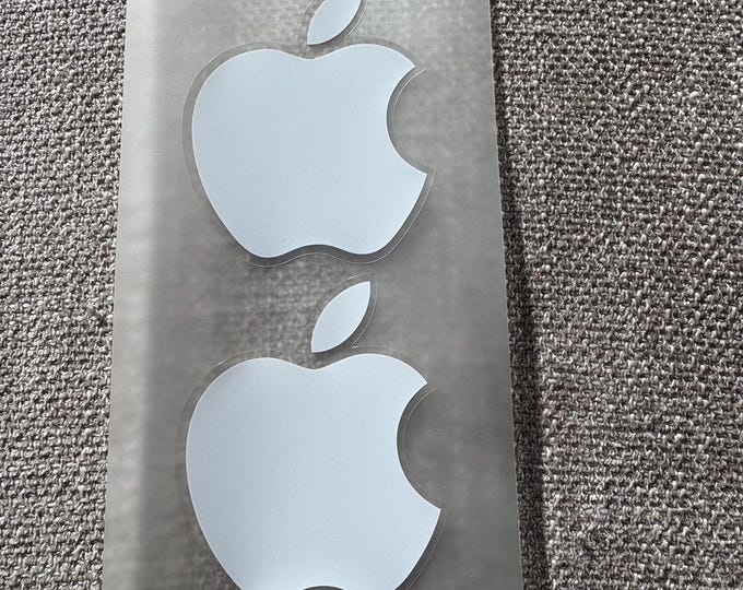 Authentic Apple Logo Stickers, Classic White Pair (approx 2x2 In.) - Etsy