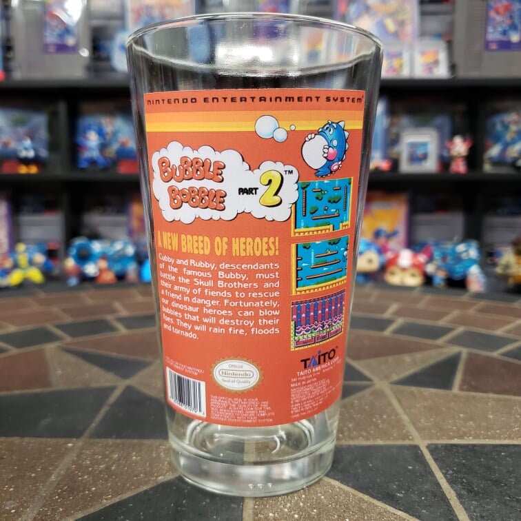 Bubble Bobble 1 & 2 Nintendo NES Box Art Custom Pub Glasses - Etsy
