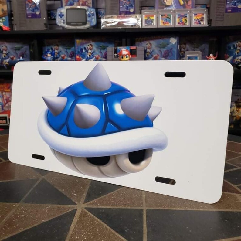 Nintendo Mario Kart Blue Shell Custom License Plate - Etsy