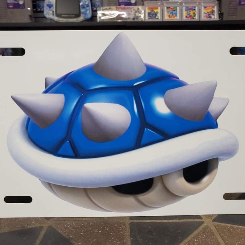 Nintendo Mario Kart Blue Shell Custom License Plate - Etsy