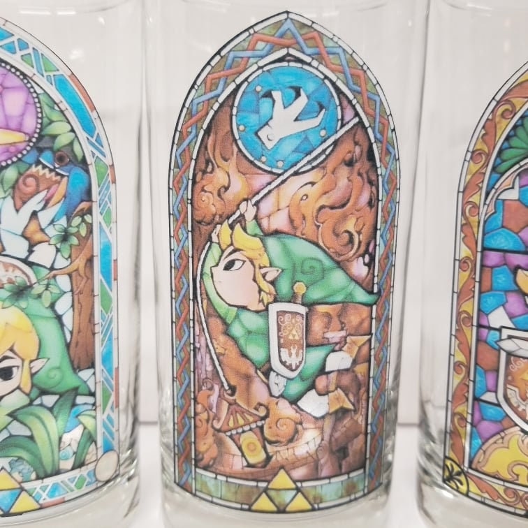 Zelda Stain Glassed Design Custom Drinking Glasses - Etsy