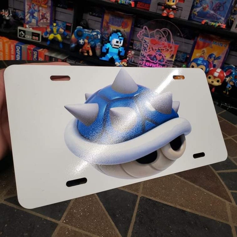 Nintendo Mario Kart Blue Shell Custom License Plate - Etsy