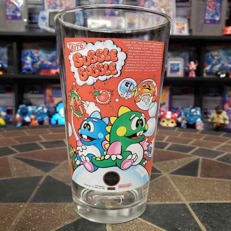 Bubble Bobble 1 & 2 Nintendo NES Box Art Custom Pub Glasses - Etsy