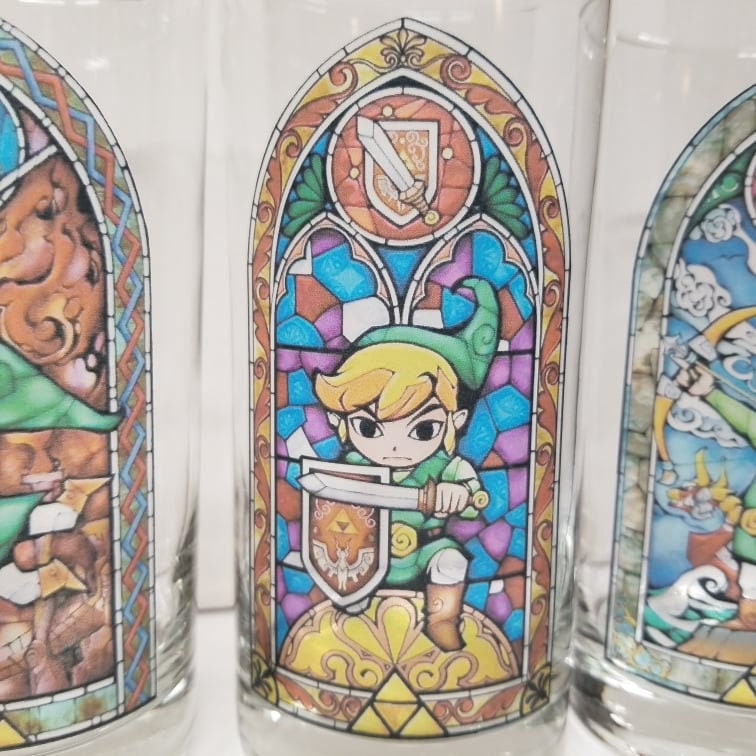 Zelda Stain Glassed Design Custom Drinking Glasses - Etsy