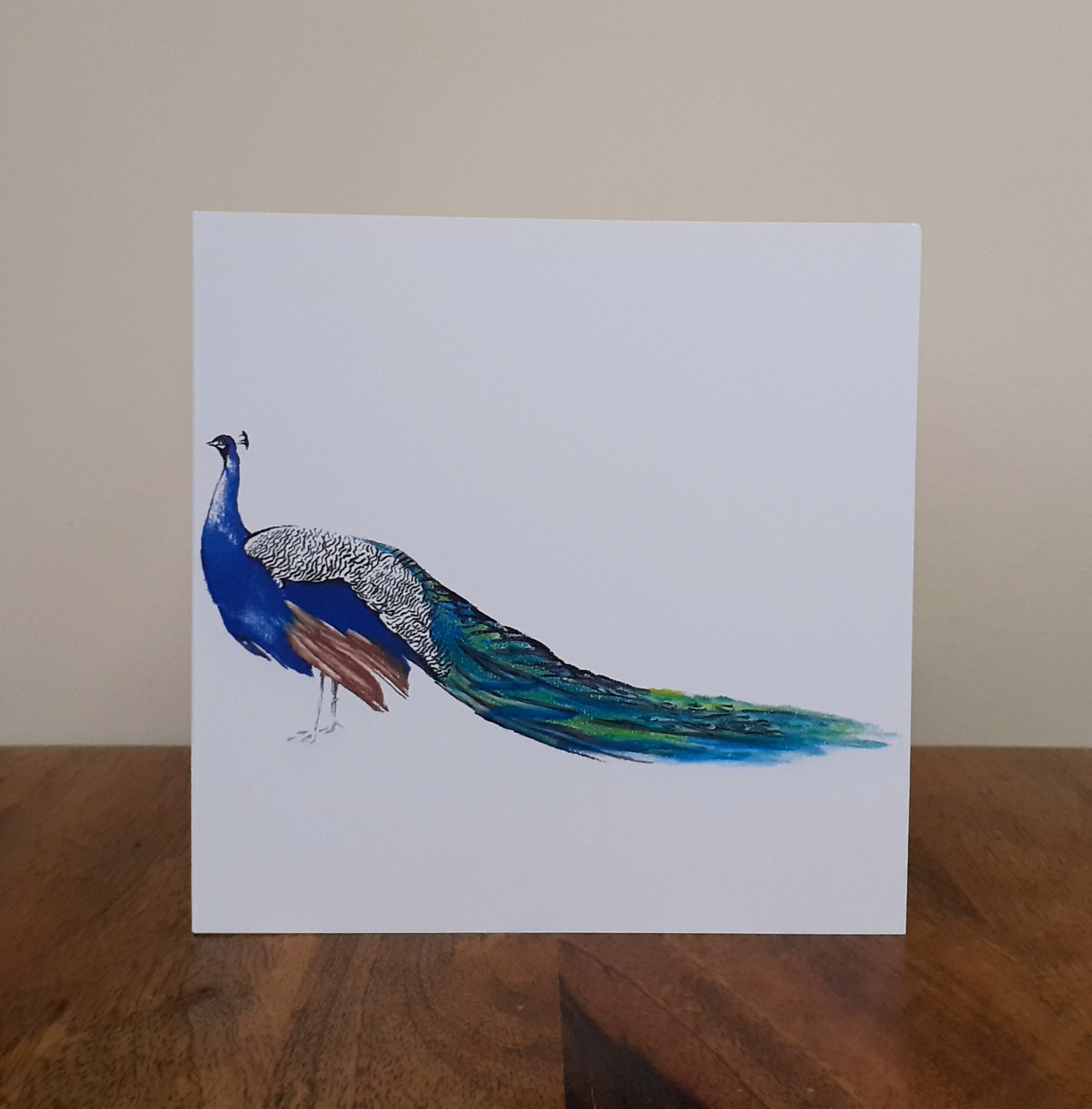 Peacock Greeting Card Etsy