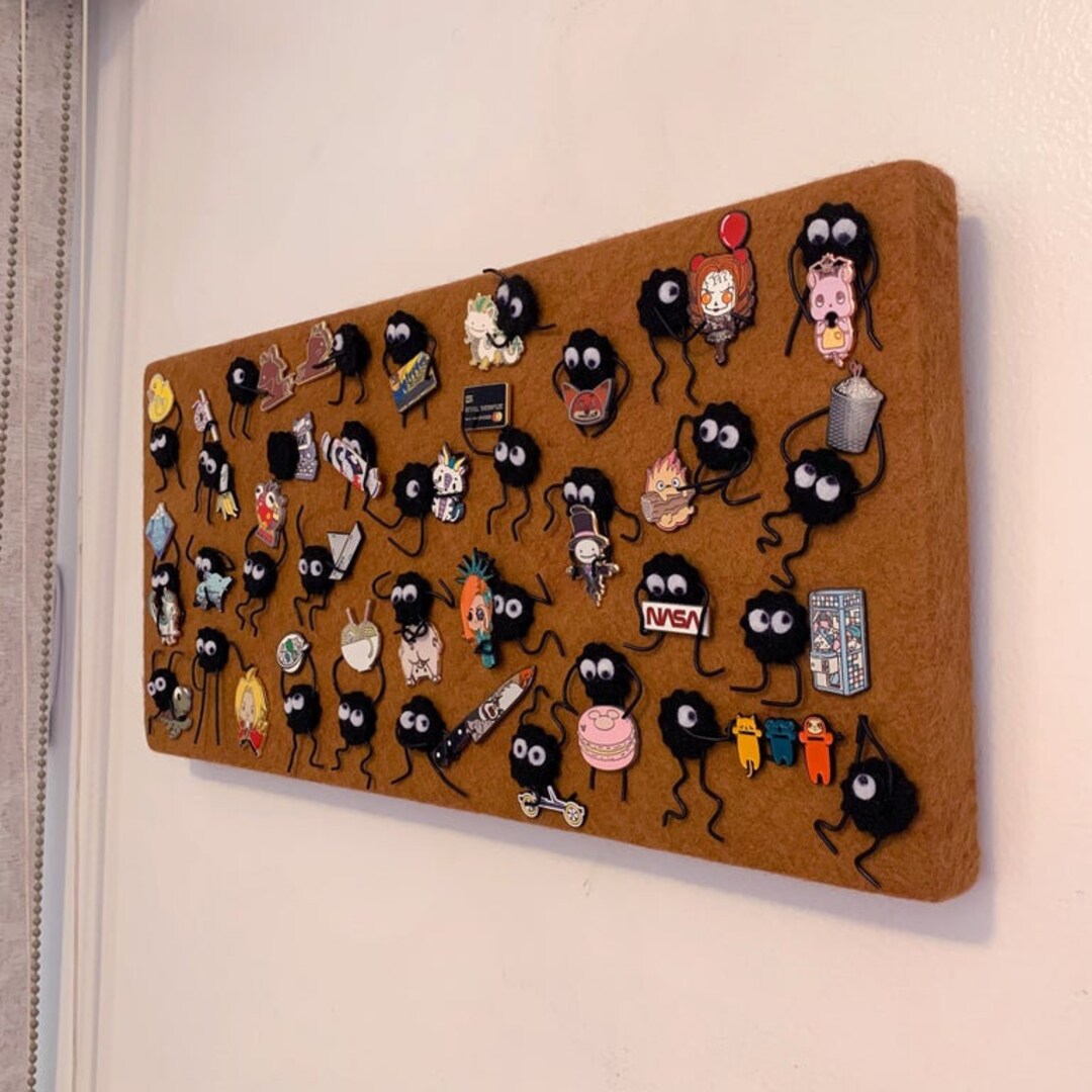 Soot Sprite Pin Board Pin Collector Board Wall Art Felt Board Pin ...