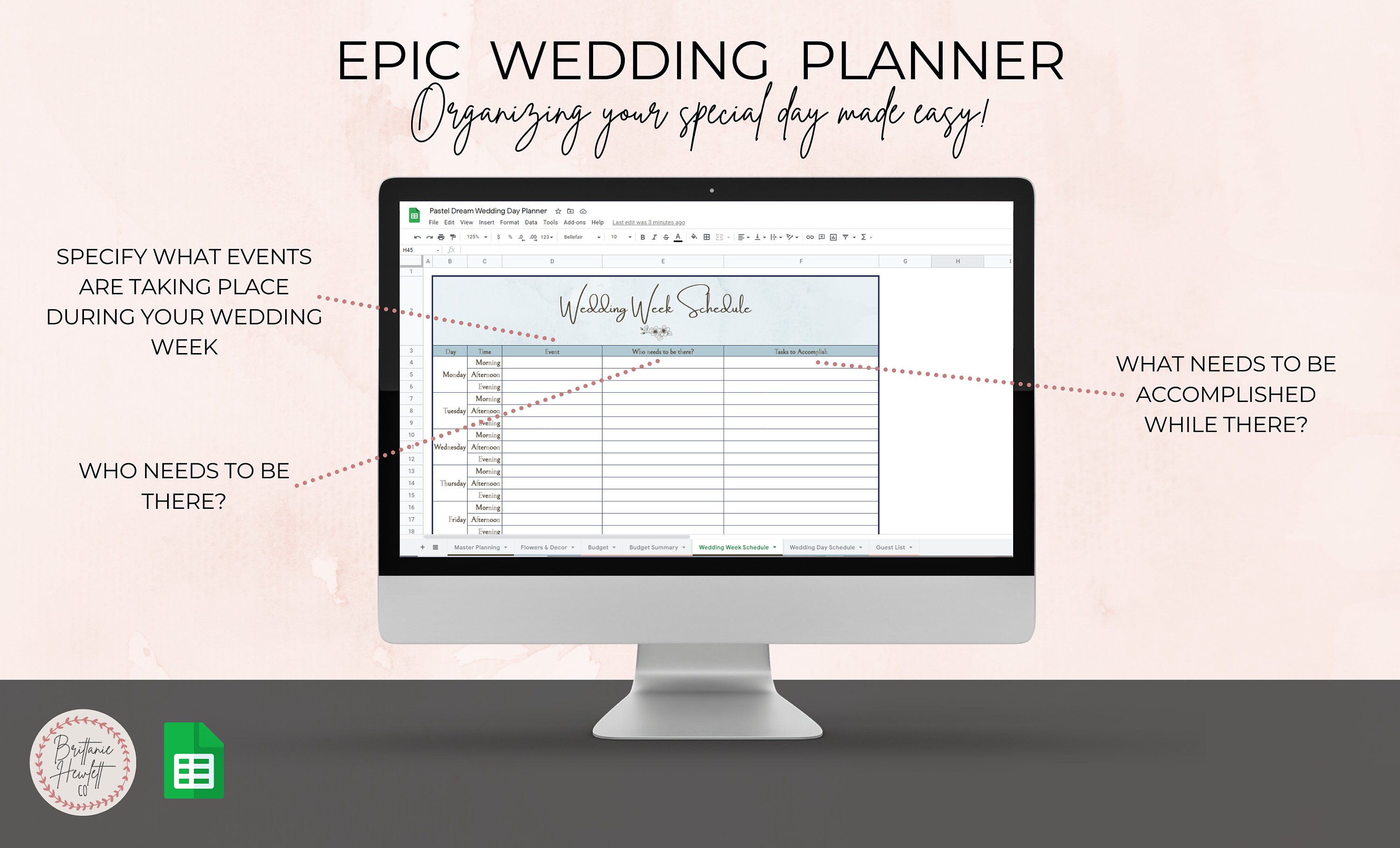 Epic Wedding Planner Includes Checklist, Wedding Timeline, Guest List ...