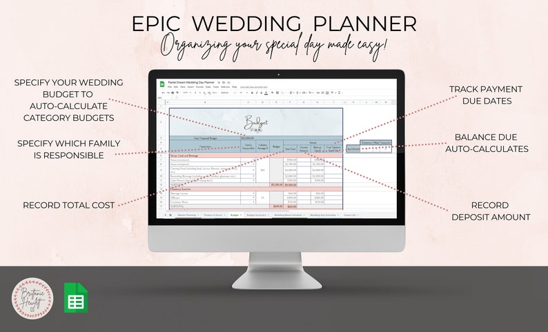 Wedding Planner Spreadsheet, Checklist, Timeline, Budget Tracker ...