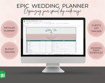 Epic Wedding Planner Includes Checklist, Wedding Timeline, Guest List ...