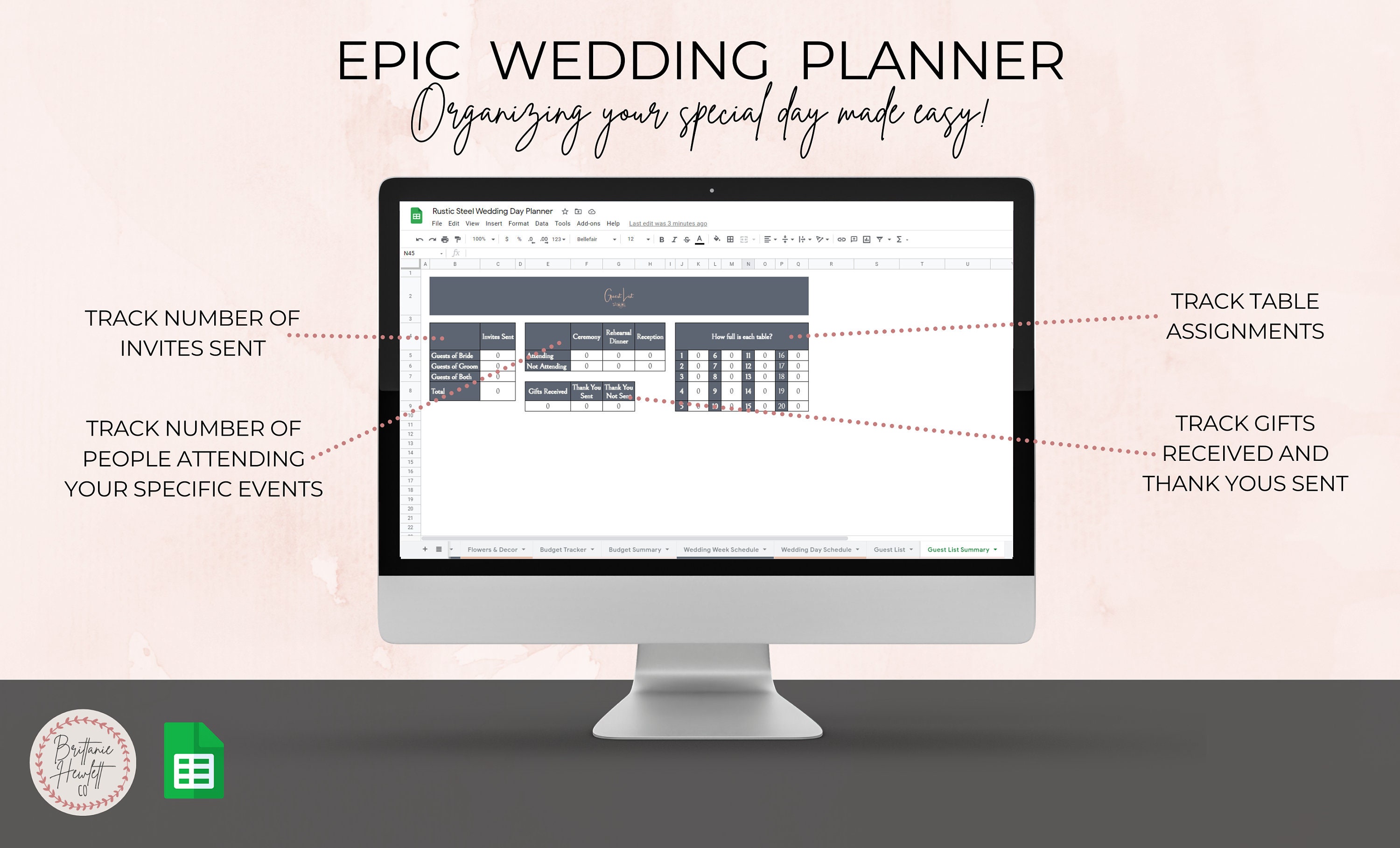 Epic Wedding Planner Includes Checklist Wedding Timeline - Etsy