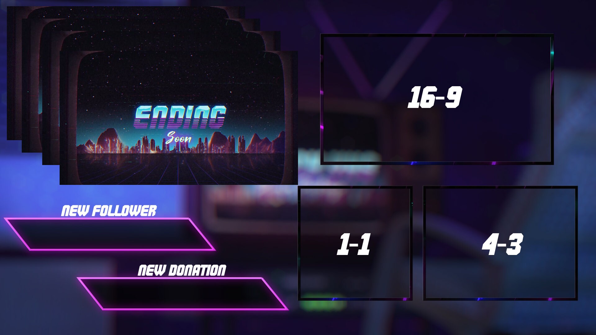 Animated TV VHS Stream Package Twitch Stinger Transition Alerts ...