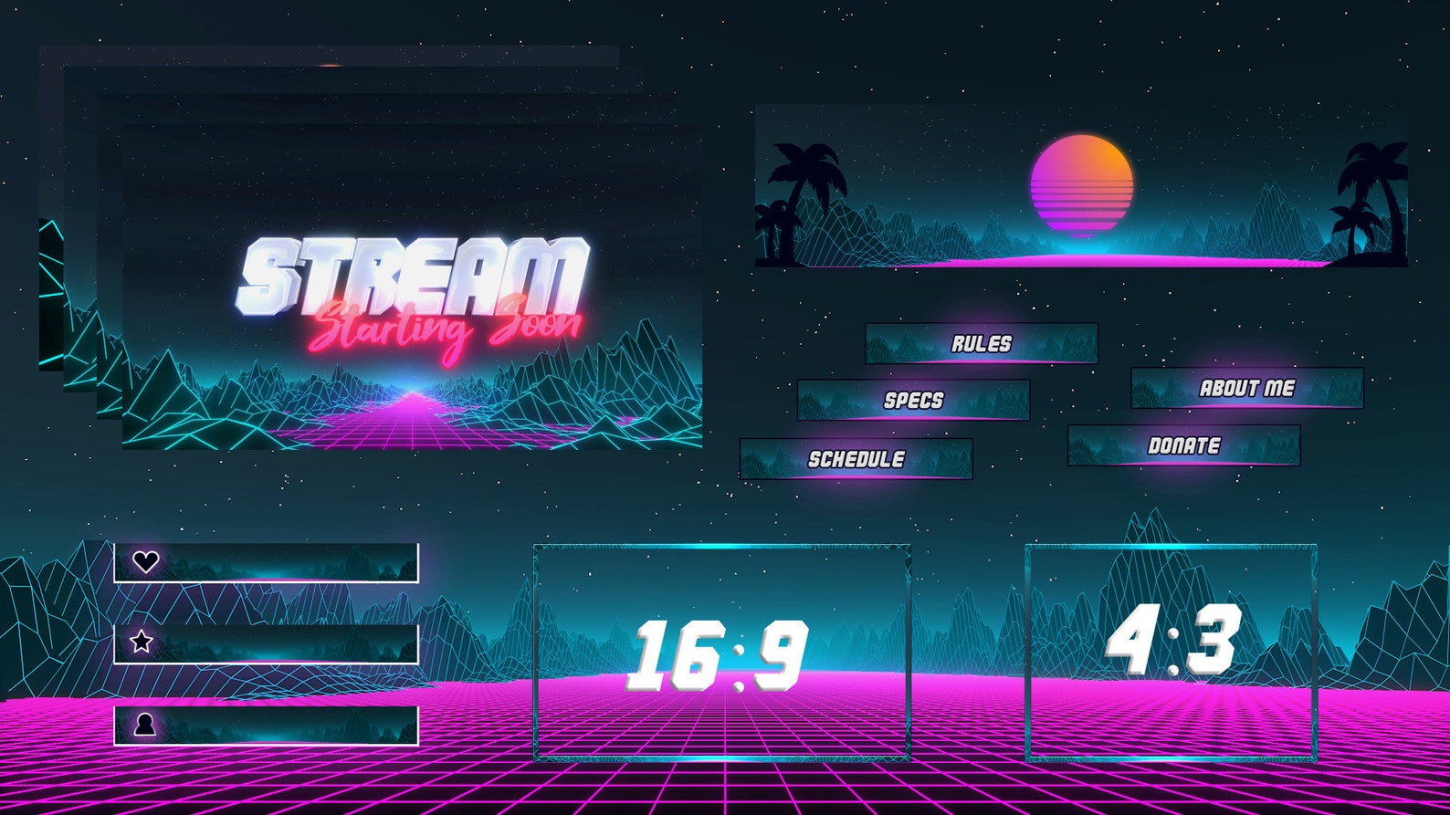 Animated VHS Stream Package Twitch Youtube Stinger Transition Alerts ...