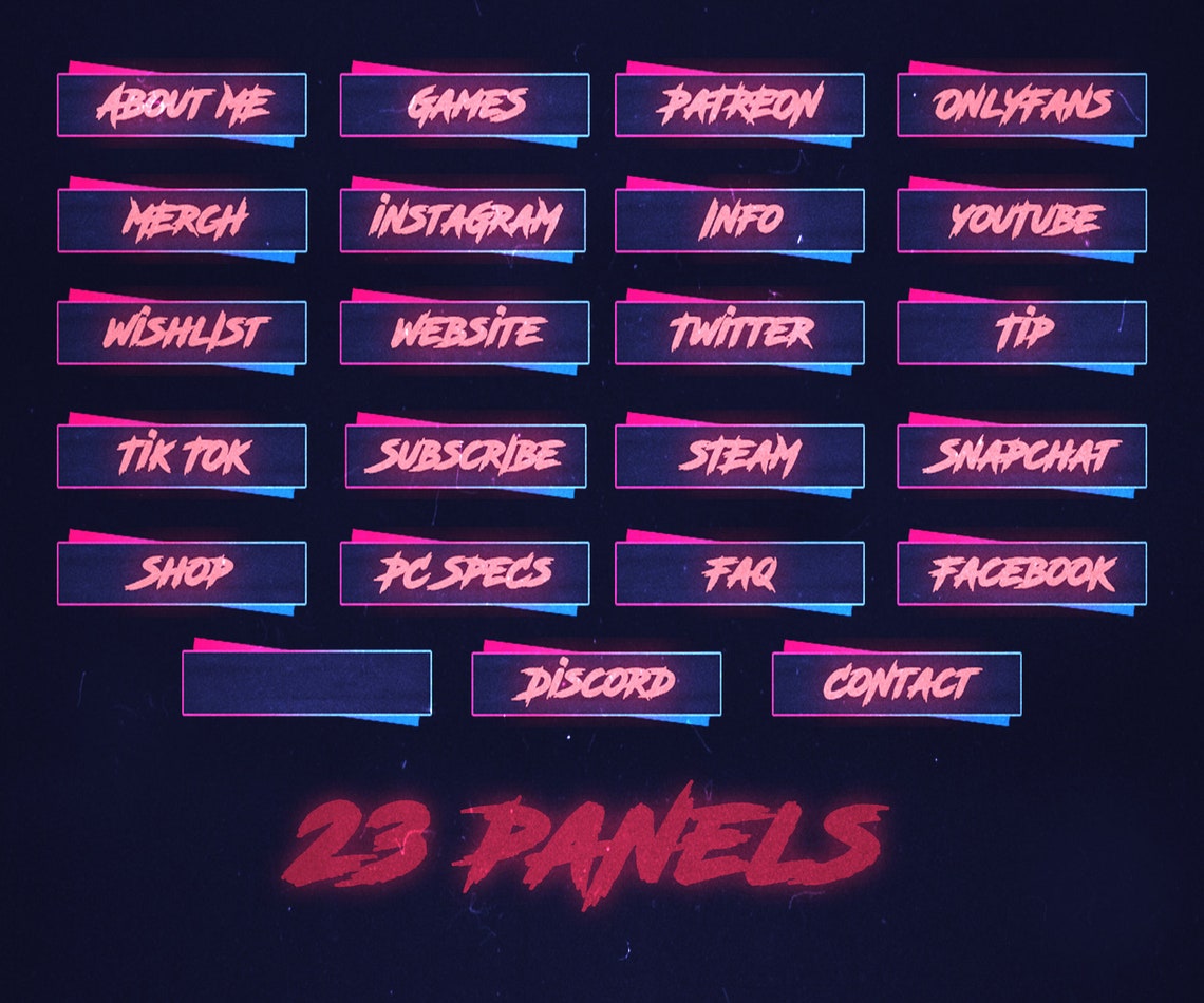 VHS Stream Overlay Package animated Screens Alerts Overlay - Etsy