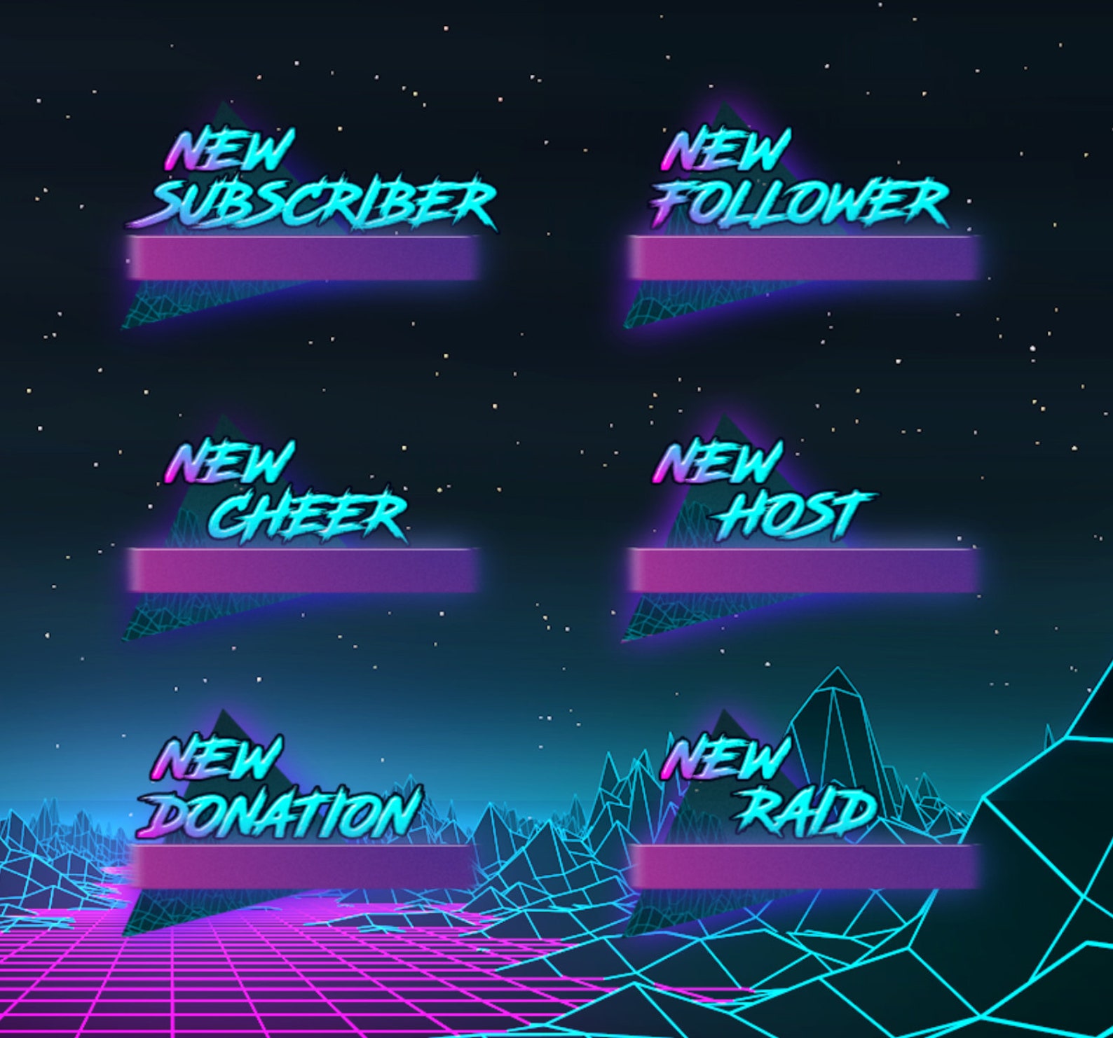 Animated VHS Stream Package Twitch Youtube Stinger Transition Alerts ...