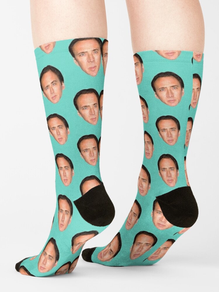 Nicolas Cage Face Unisex Socks Nicolas Cage Socks | Etsy