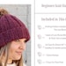 Beginner Knit Hat Kit - DIY Beanie Knitting Kit With Pattern and ...