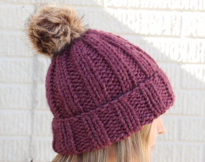 Beginner Knit Hat Kit - DIY Beanie Knitting Kit With Pattern and ...