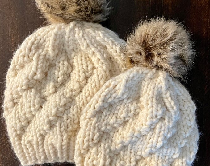Beginner Knit Hat Kit - DIY Beanie Knitting Kit With Pattern and ...