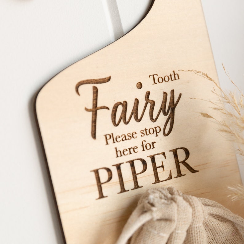 Tooth Fairy Hanger Personalised Personalised Tooth Fairy Trinket Lost ...