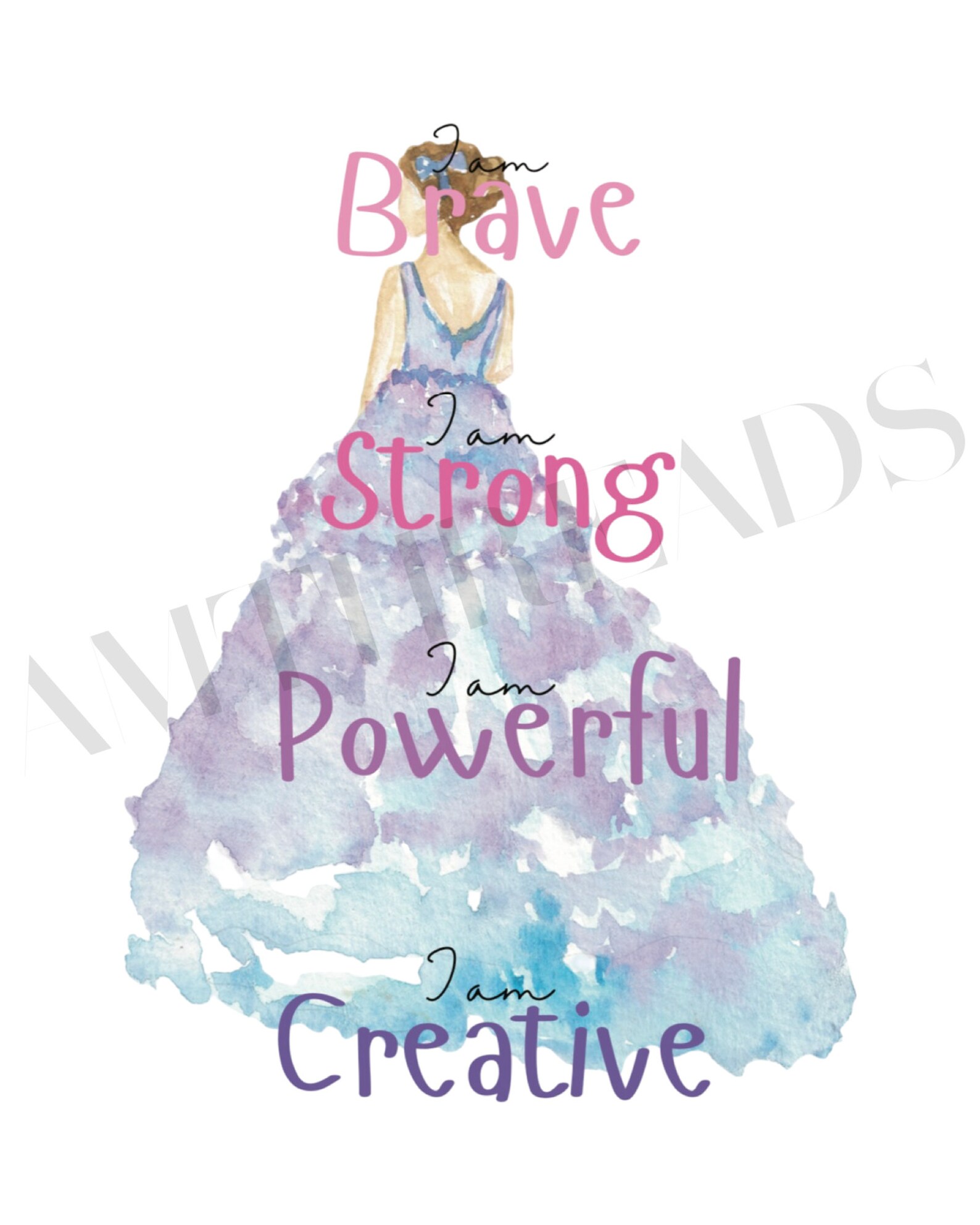 PRINCESS Daily Positive Affirmations, Girls Décor, DIGITAL PRINT - Etsy