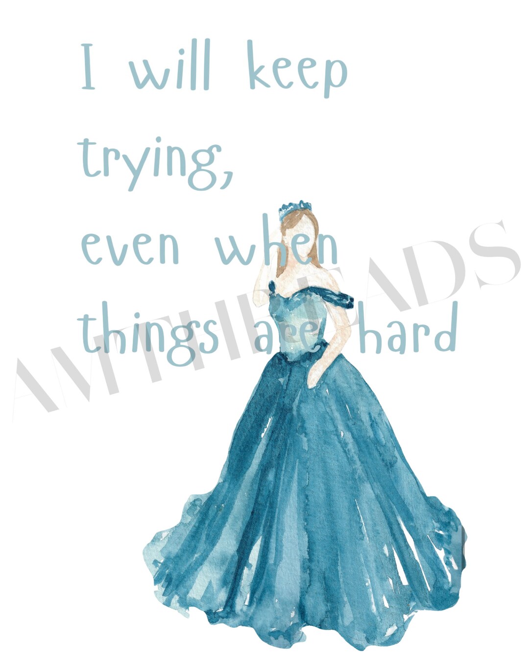 PRINCESS Daily Positive Affirmations, Girls Décor, DIGITAL PRINT - Etsy